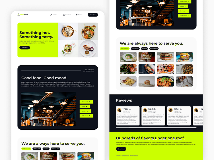 One-page Restaurant Responsive website by Ilias Miah on Dribbble