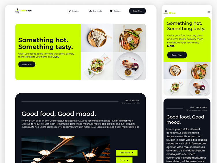 One-page Restaurant Responsive website by Ilias Miah on Dribbble