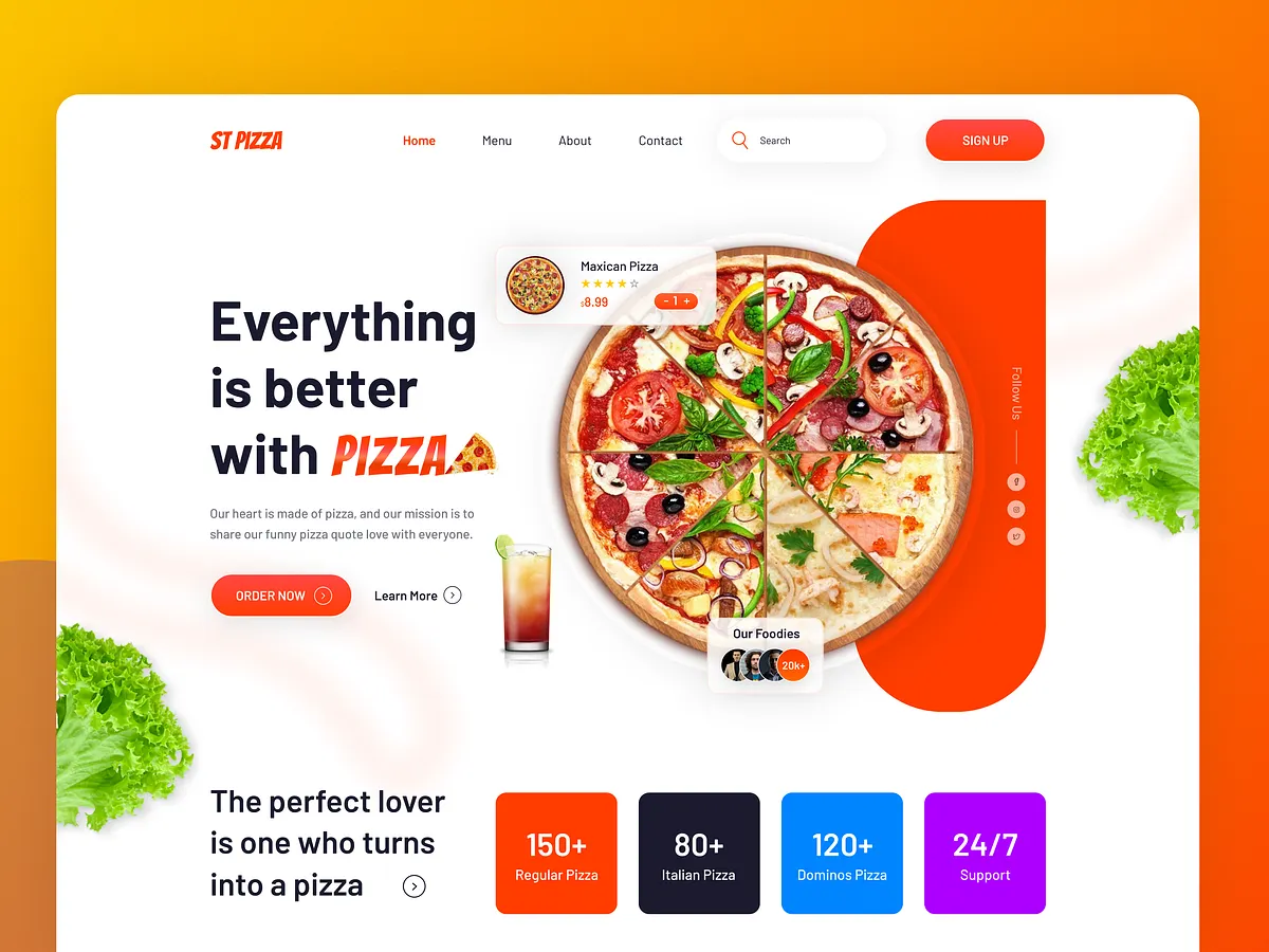 Pizza Landing Page designs, themes, templates and downloadable graphic ...