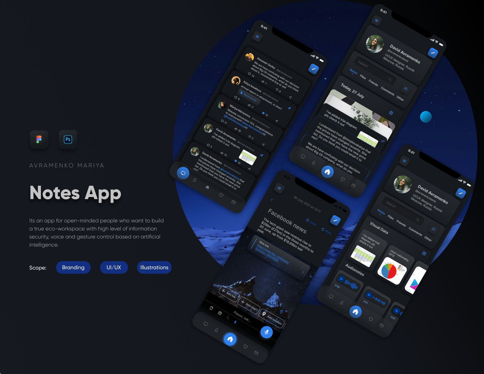 Notes app by Mariya Avramenko on Dribbble
