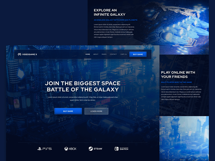 Home | Videogame X - Videogame Webflow Website Template by BRIX ...