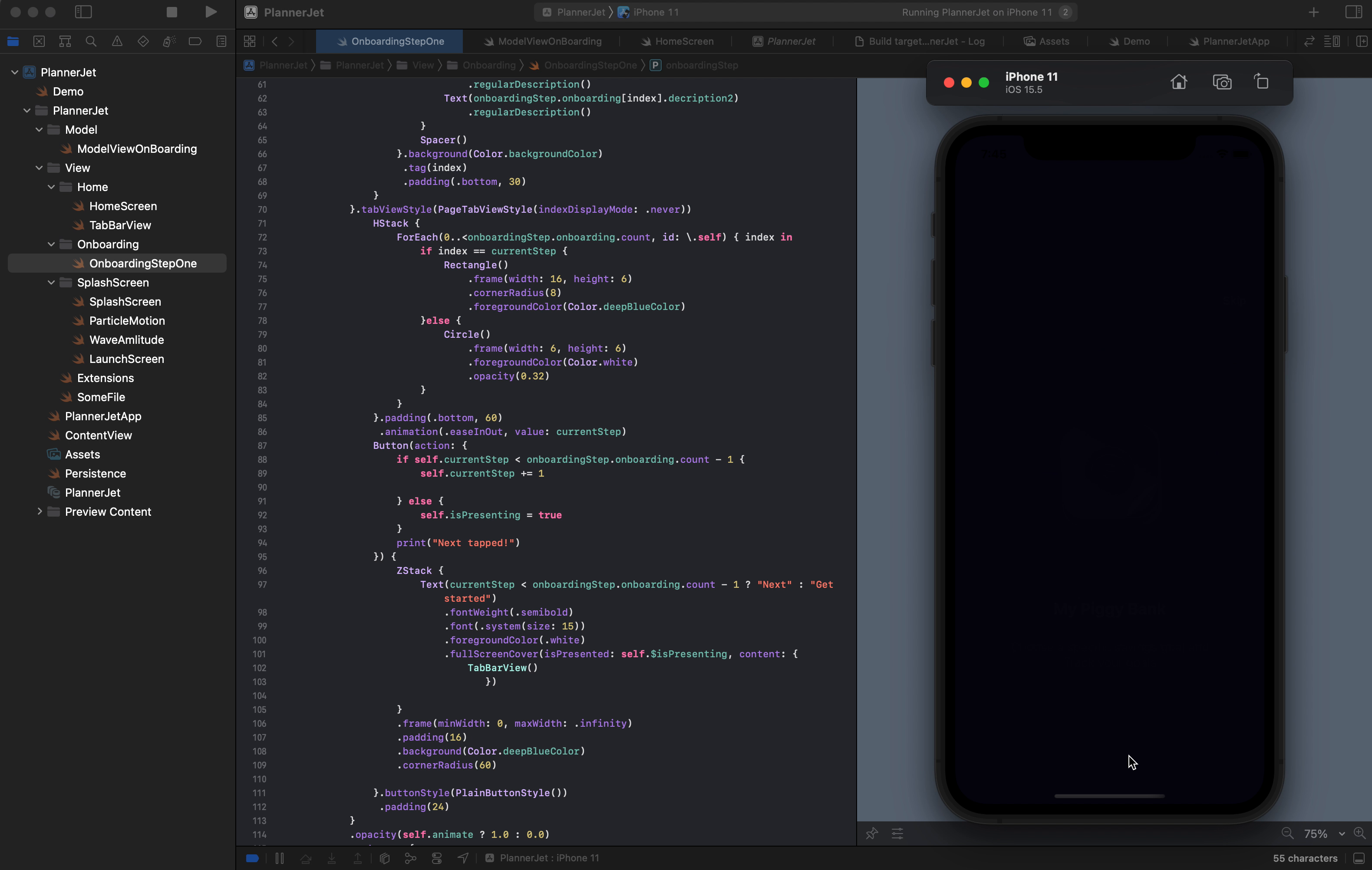 Planner Jet IOS - Part 2 Onboarding (DEV) Code Effects by John Khester ...