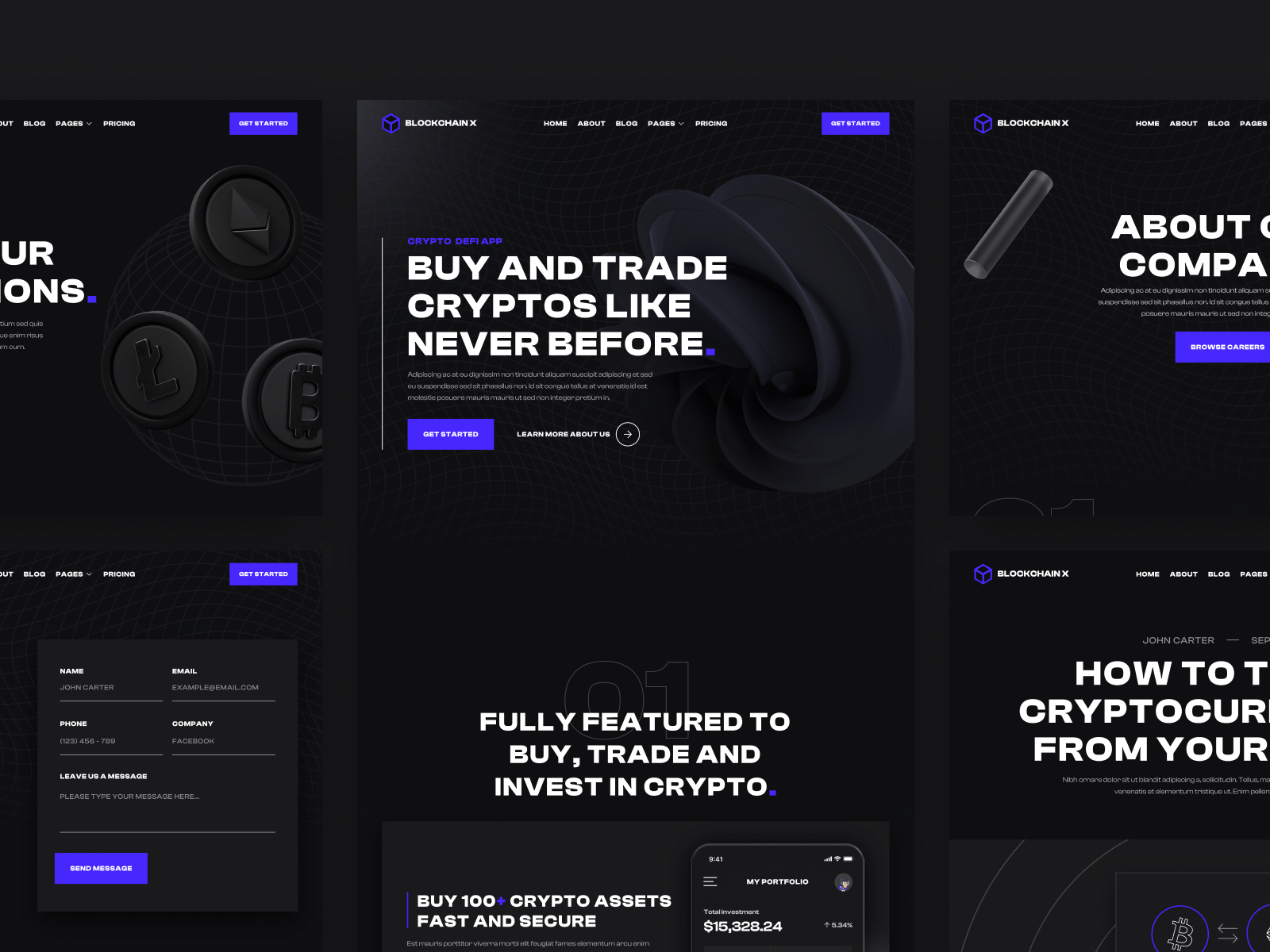 All Pages | Blockchain X - DeFi Blockchain Webflow Template by BRIX ...