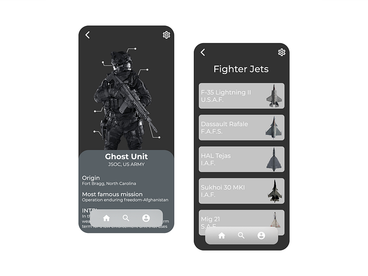 Army information app by Mukul Kaushik on Dribbble