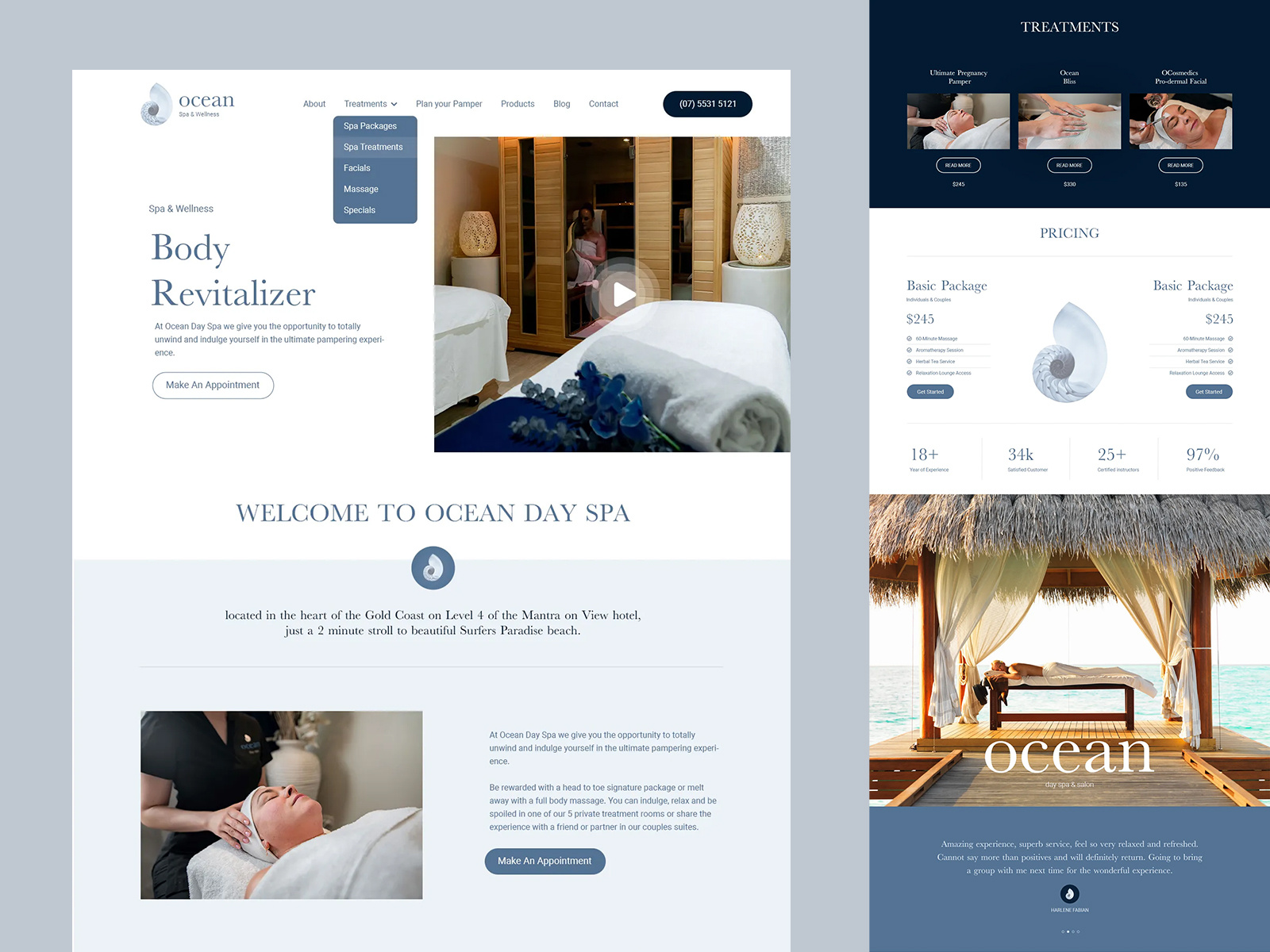 Luxury Spa Website Design | Elegant & User-Friendly UI/UX by SMPLY ...