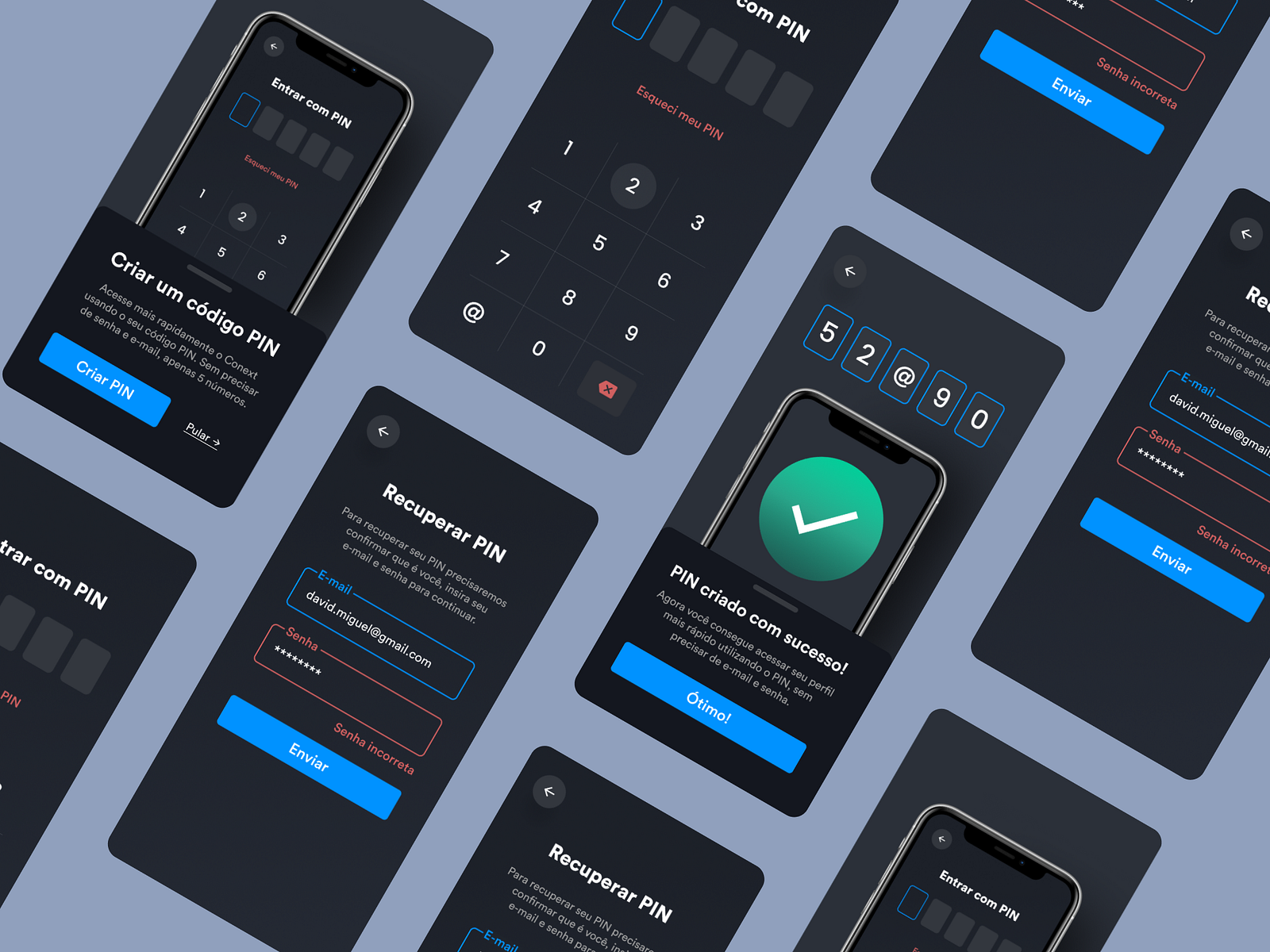 Recover Password UI Dark Theme by João Victor de Sousa on Dribbble