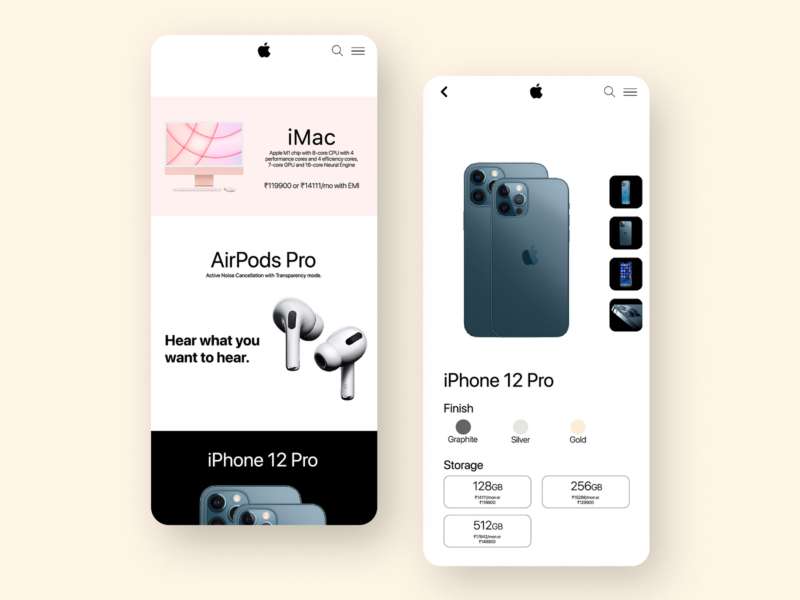 Apple website design by Mukul Kaushik on Dribbble