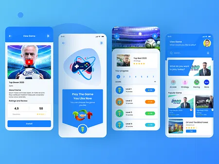 Game App UI designs, themes, templates and downloadable graphic ...
