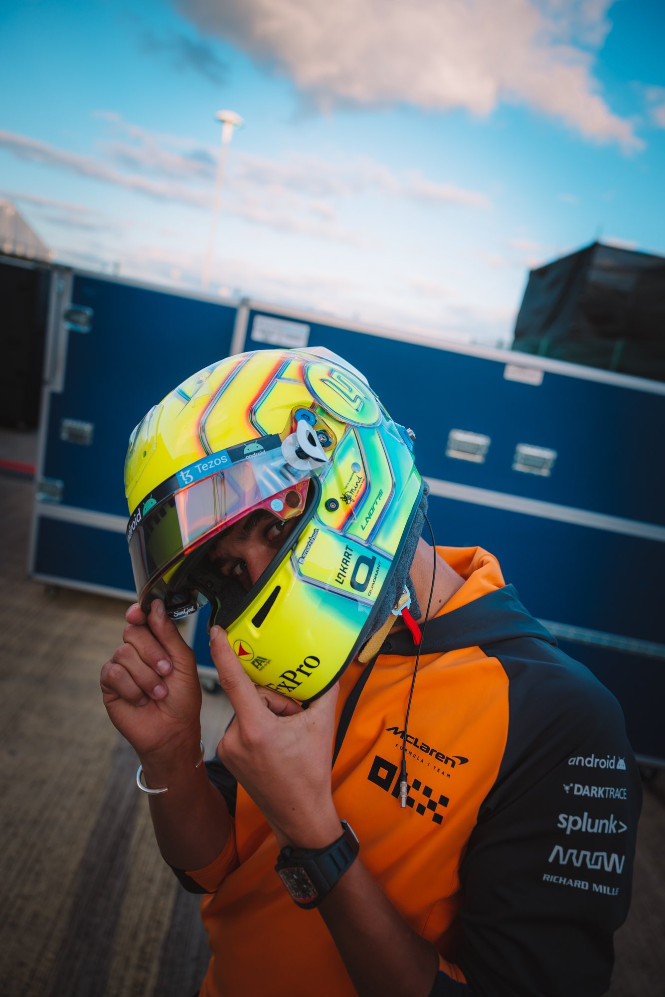 LIQUID NEON METAL Helmet Design for Lando Norris by Martin Naumann on ...