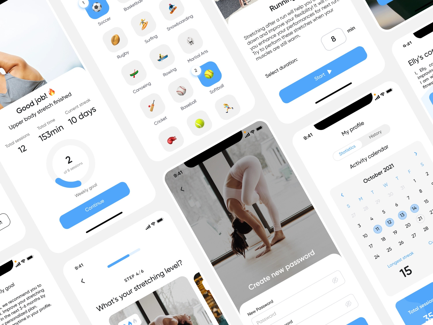 Stretching app | Mobile App by The Ash Design on Dribbble