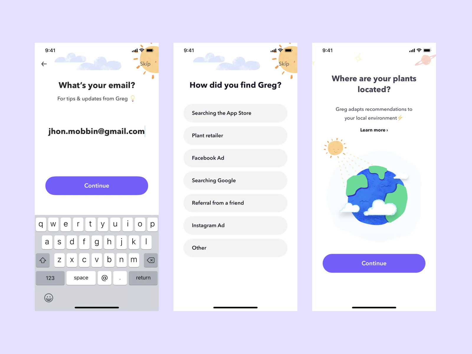 Greg App Design for Watering Reminder by Muhammad Mobin on Dribbble