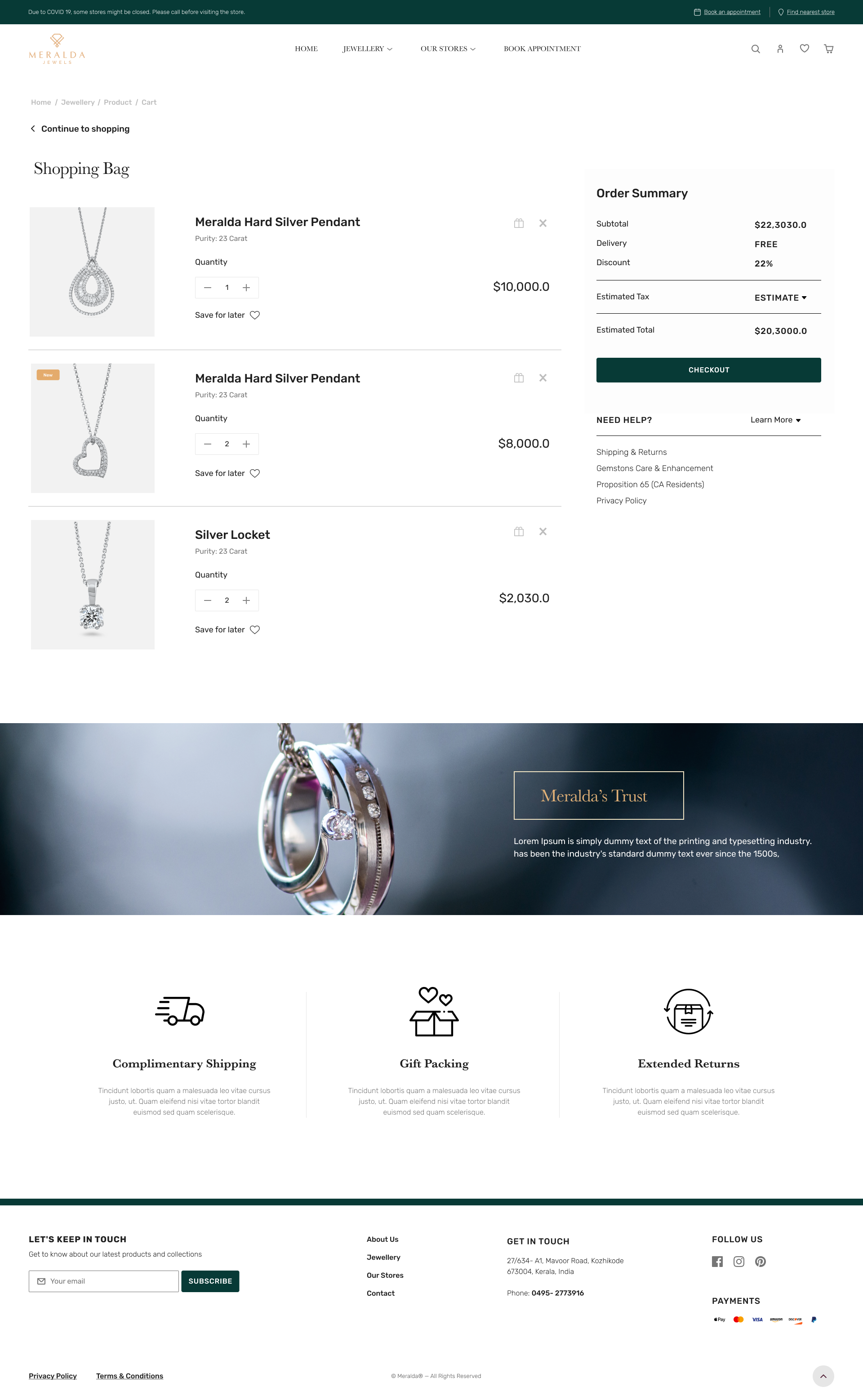 Jewellery Ecommerce Web Design | Figma | UIUX by Bhavya Kaur on Dribbble