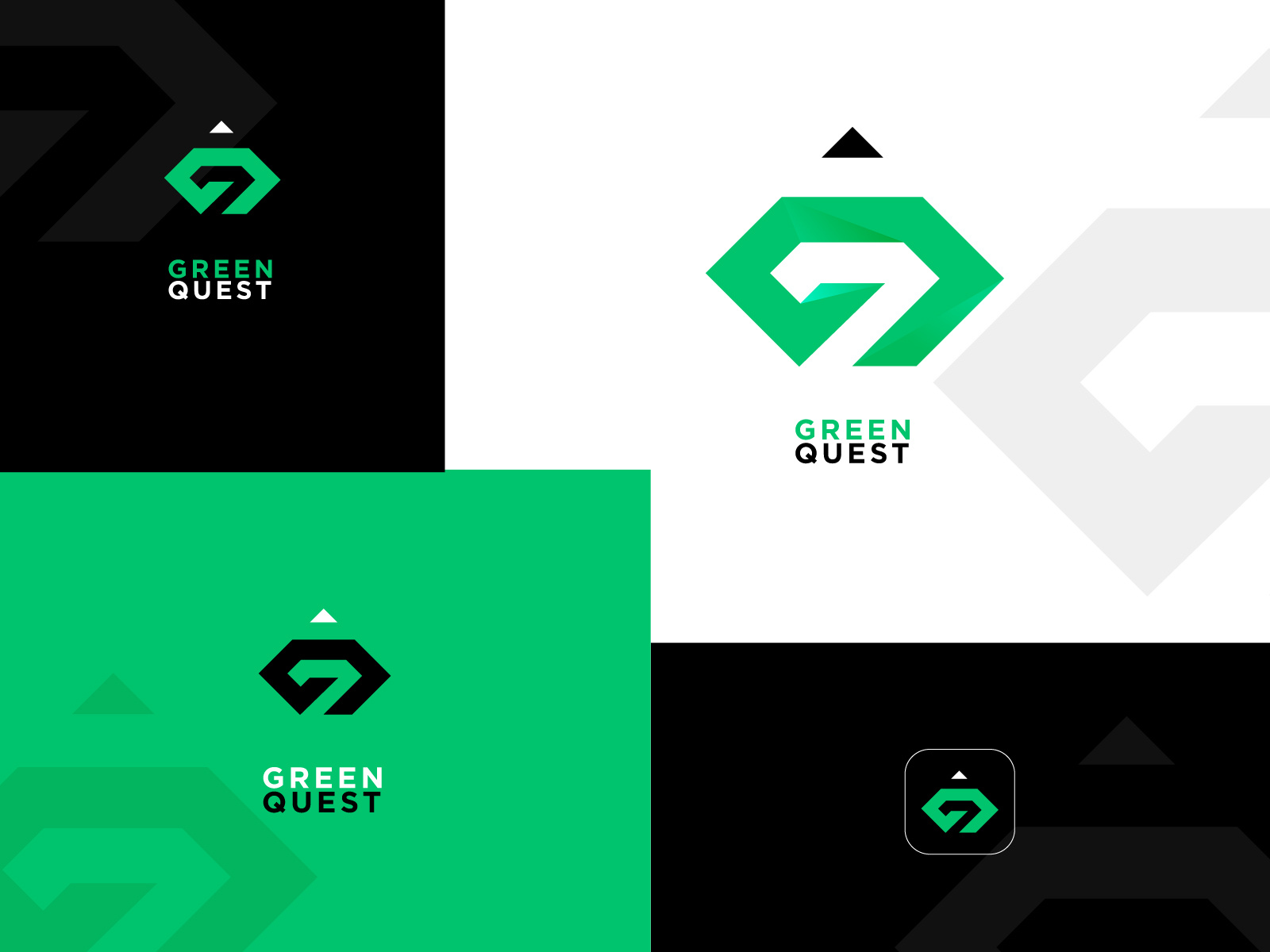 logo_green_quest by Mukul on Dribbble