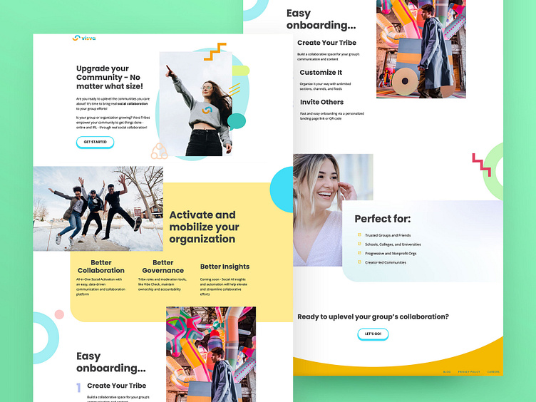 Onboarding Web Page Design by Lucy Hutcheson on Dribbble