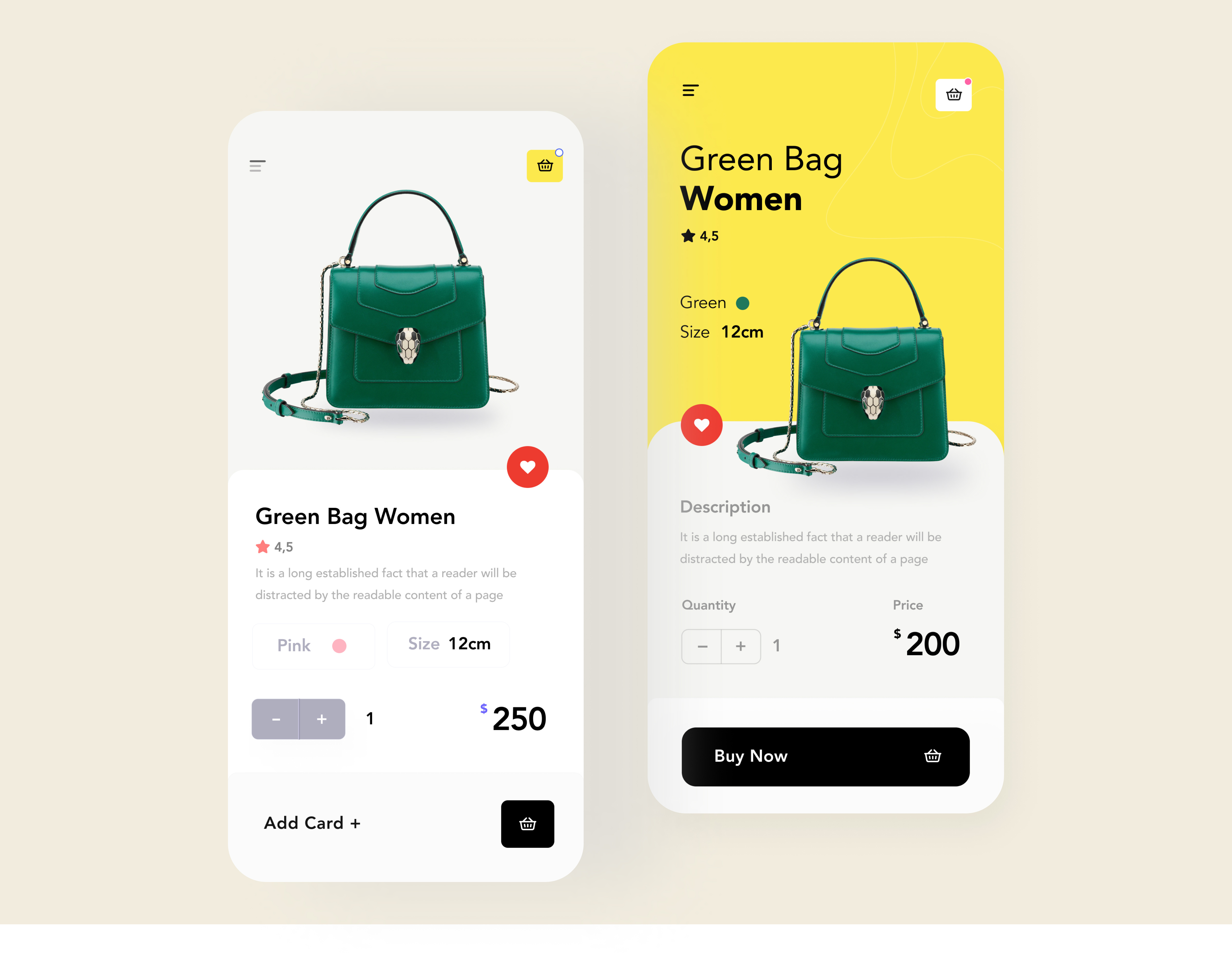 Shop Product Detail App by Tasha on Dribbble