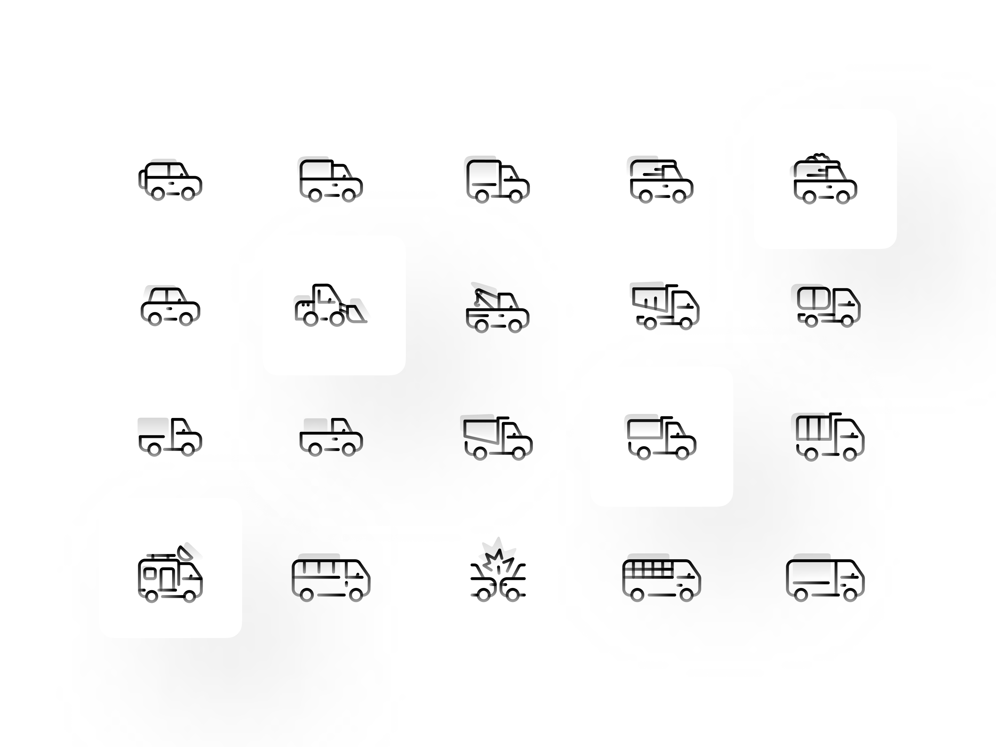 Minimal Car Icons by Afshin T2Y for Piqo Studio on Dribbble