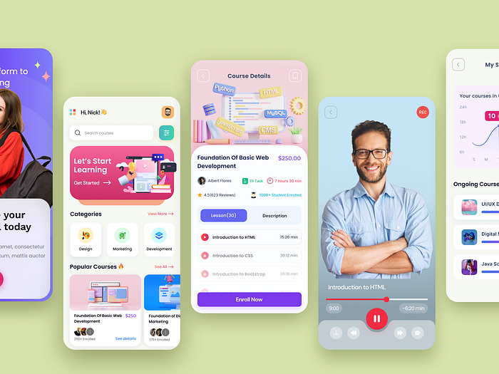 E Learning Platform designs, themes, templates and downloadable graphic ...
