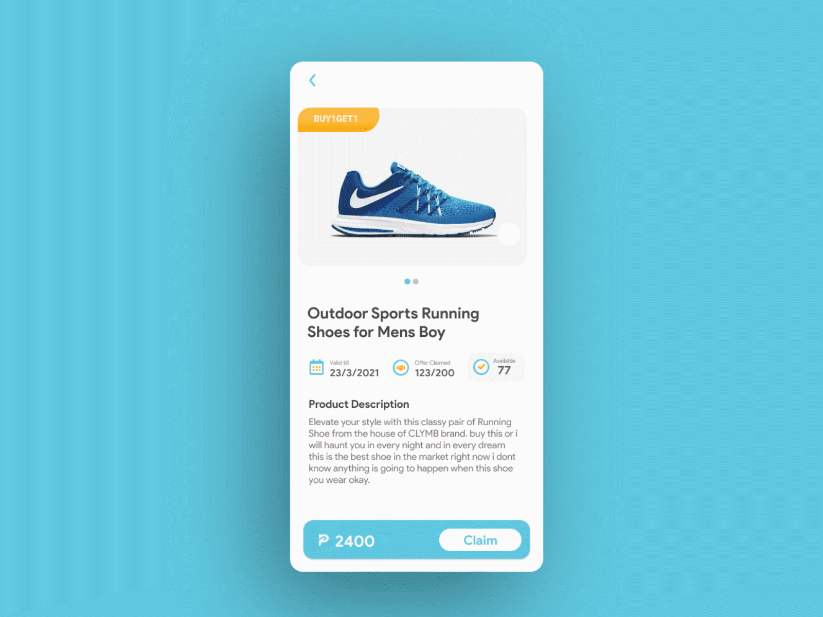 product claim ui design by Abin George on Dribbble