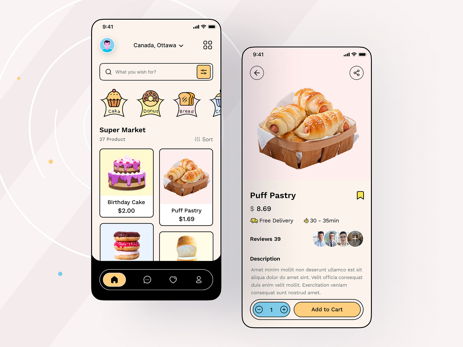 Bakery Store App | UI Design by Ibne Riead for Pixel Navy Agency on ...