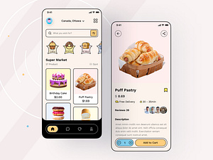 Bakery Store App | UI Design by Ibne Riead for Pixel Navy Agency on ...