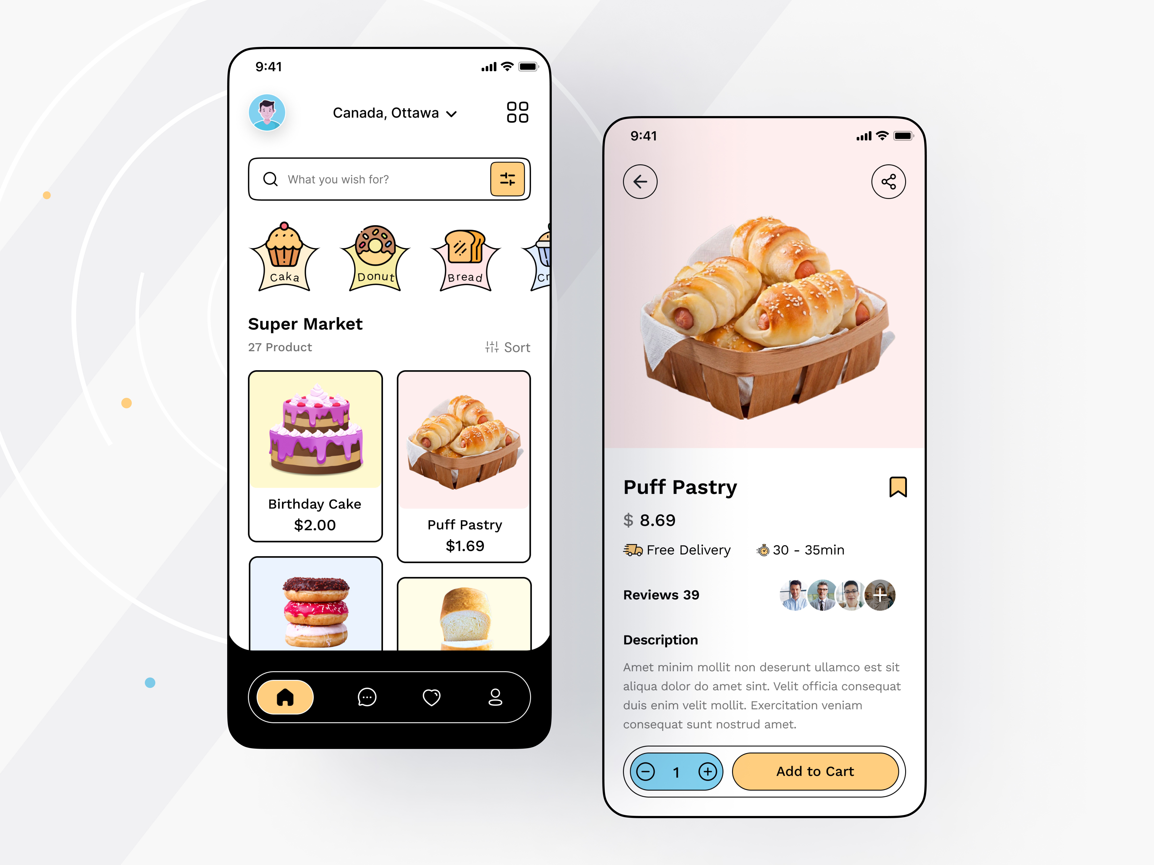 Bakery Store App | UI Design by Ibne Riead for Pixel Navy Agency on ...