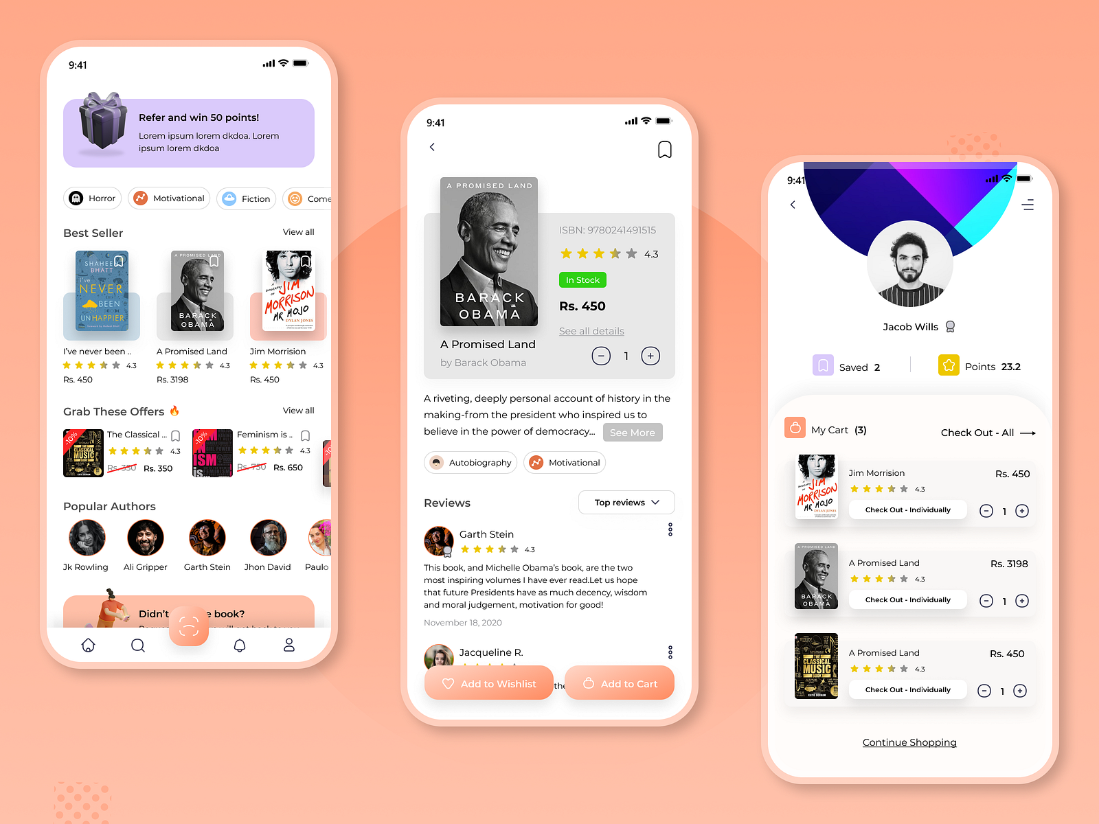 Bookstore app - Mobile UI/UX by Brand Builder on Dribbble