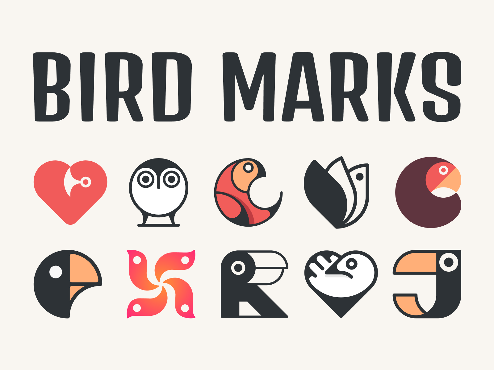 Bird Marks Collection! by Nour Oumousse on Dribbble