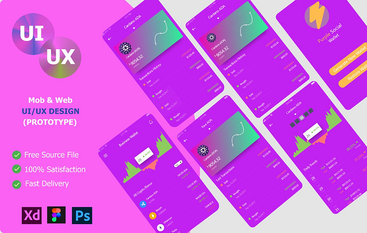 UI/UX design For wallet app by Muhammad Shazaib on Dribbble