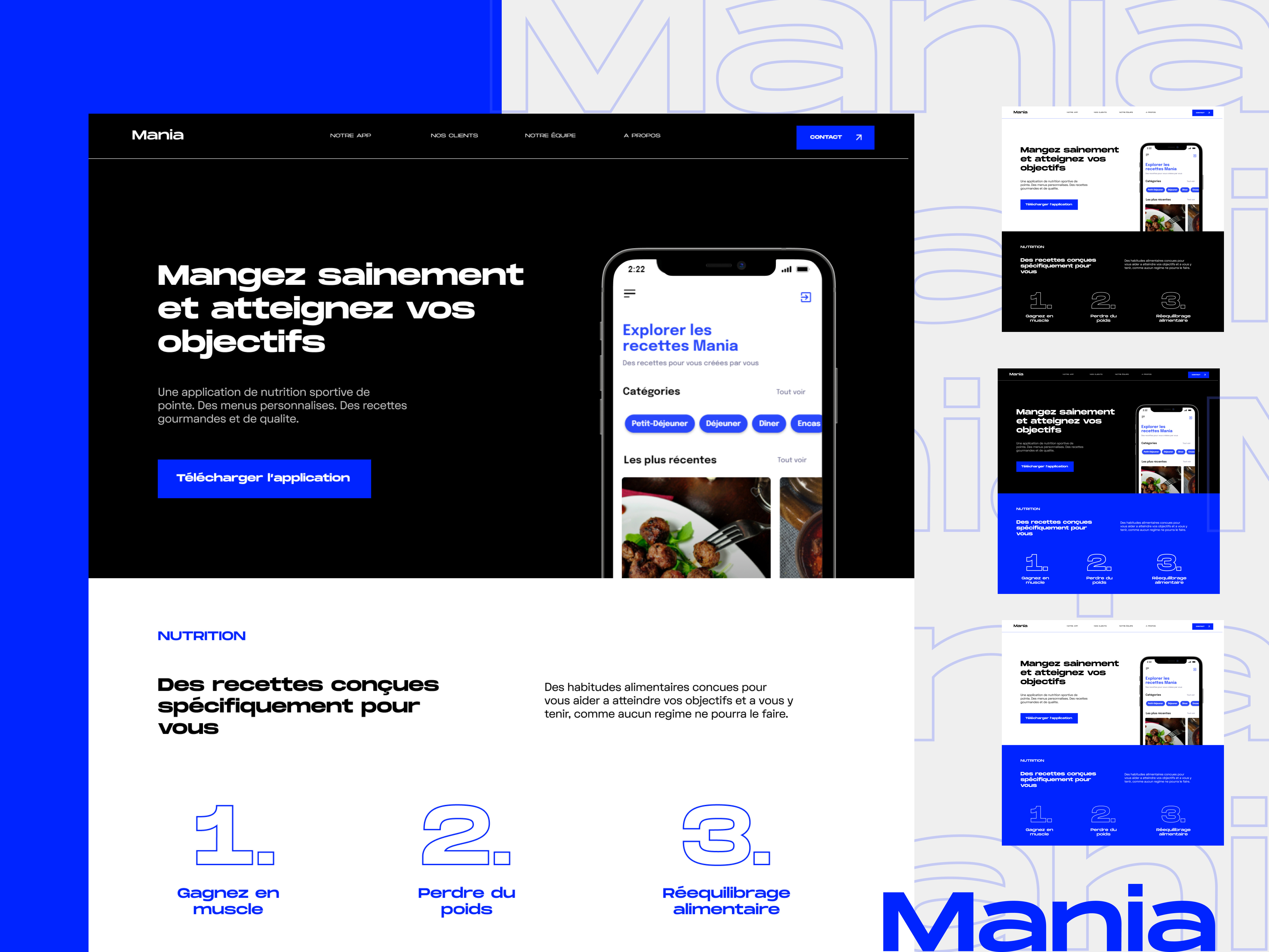 Mania - Template Landing page Fitness by Ezali.io on Dribbble