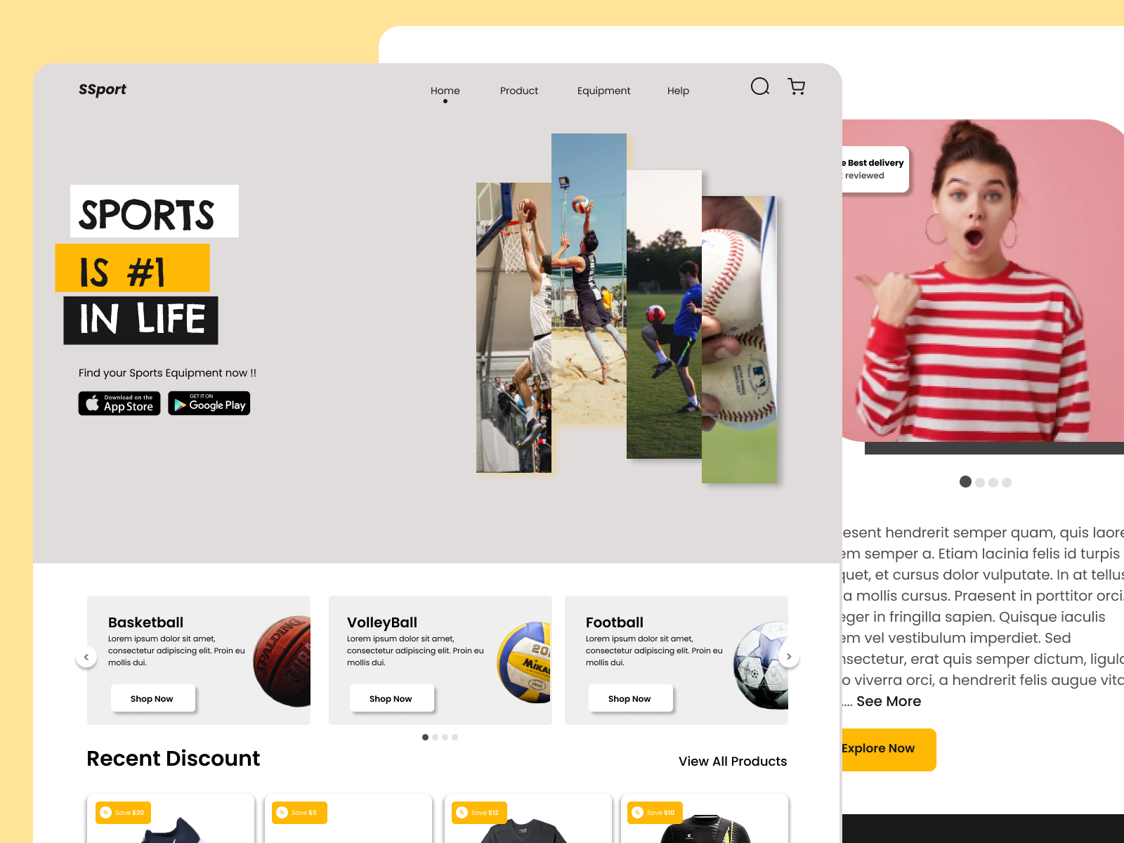 Sport E-commerce - Web Design by Ricki Rinaldi on Dribbble