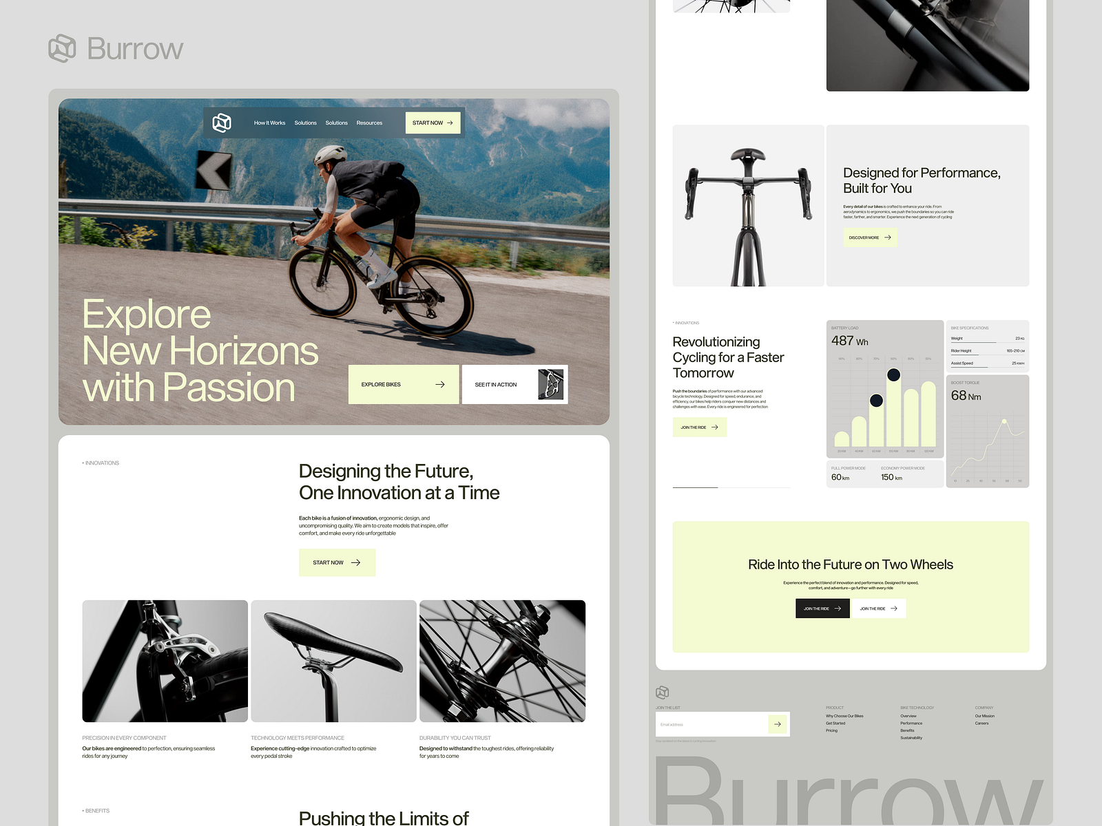 Bicycle Landing page by Levi Wilson for QClay on Dribbble
