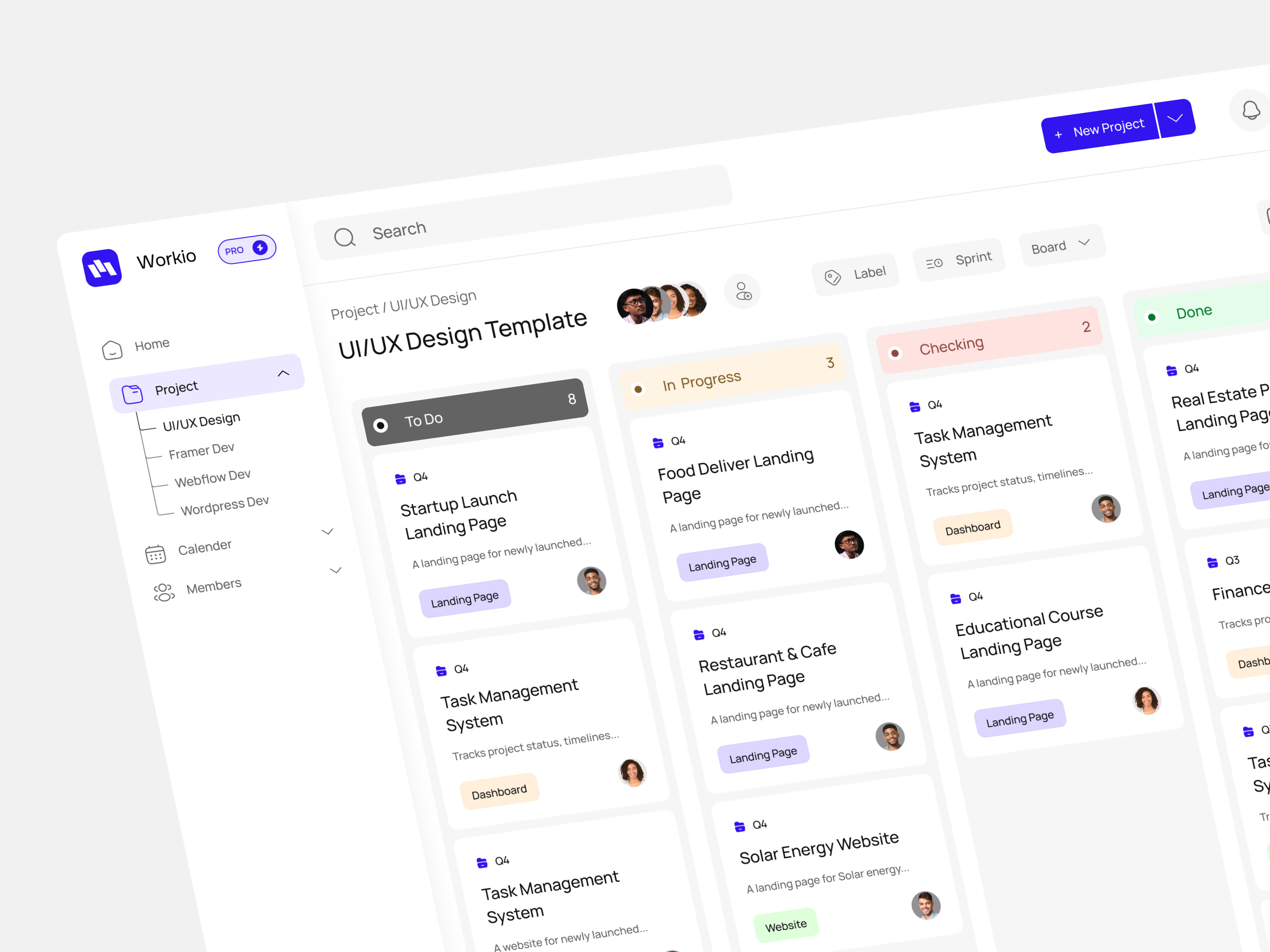 Workio - Task Management Dashboard by Rand on Dribbble