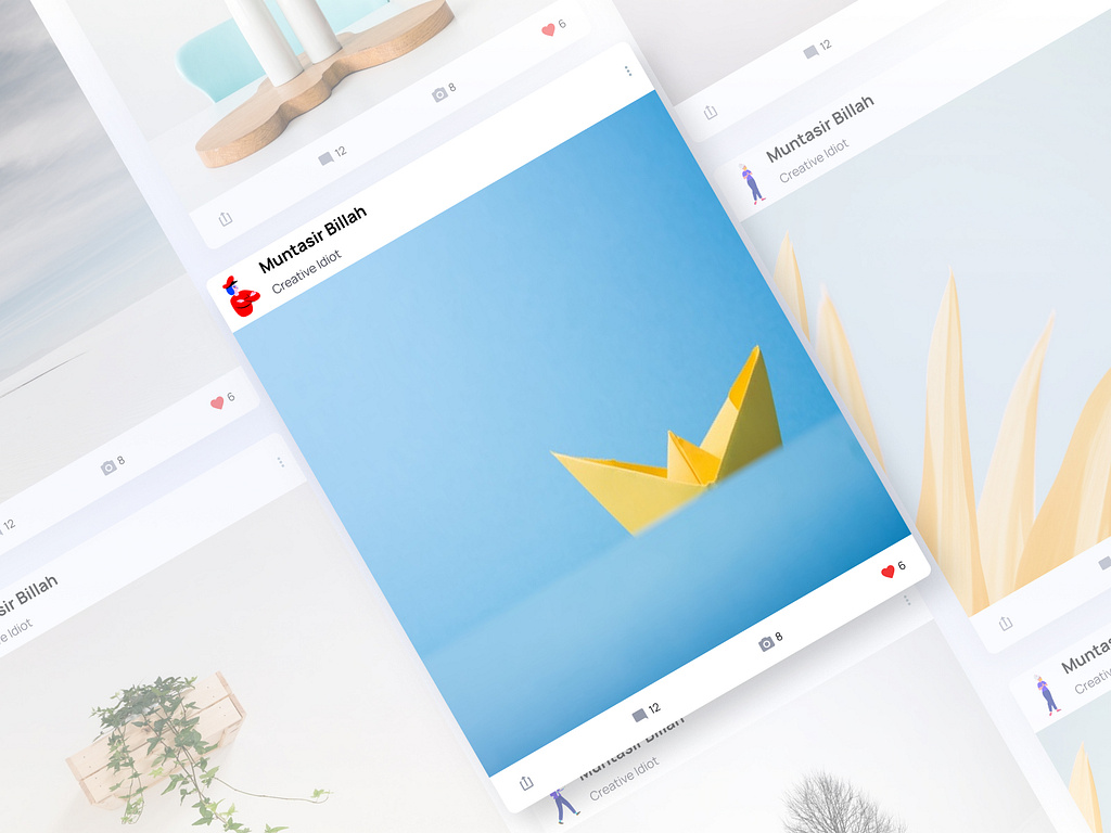 Responsive Minimal UI Card Design by Muntasir Billah 🖌 on Dribbble