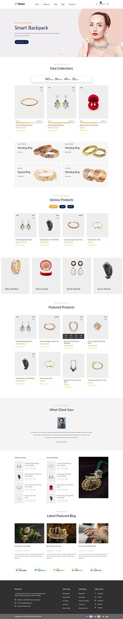 Jewellery Website designs, themes, templates and downloadable graphic ...