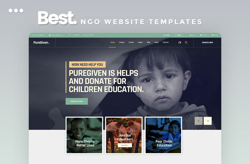 10+ Best NGO Website Templates in 2021 by NoxiTheme on Dribbble