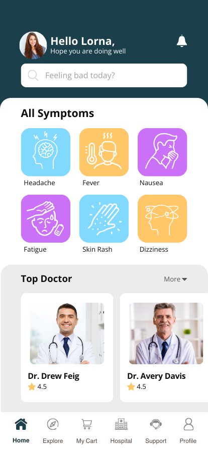 Medical App Wireframe-patient Dashboard by Tobi Babalola on Dribbble