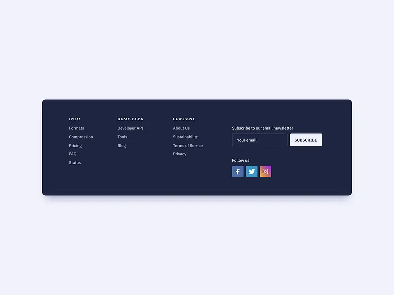 Footer UI designs, themes, templates and downloadable graphic elements ...