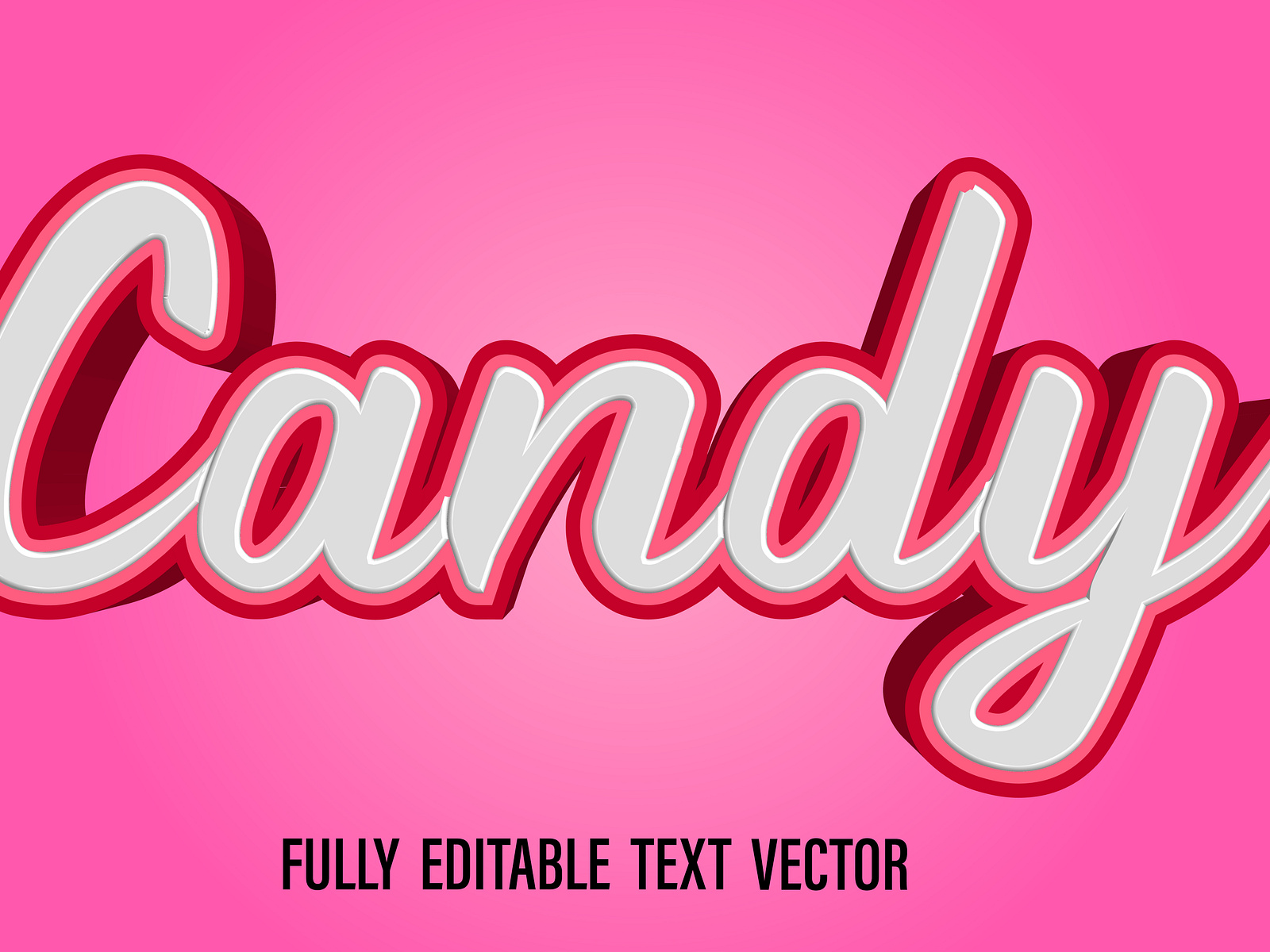Candy 3D Text Effect Cute Text Style by Khair Shajib on Dribbble
