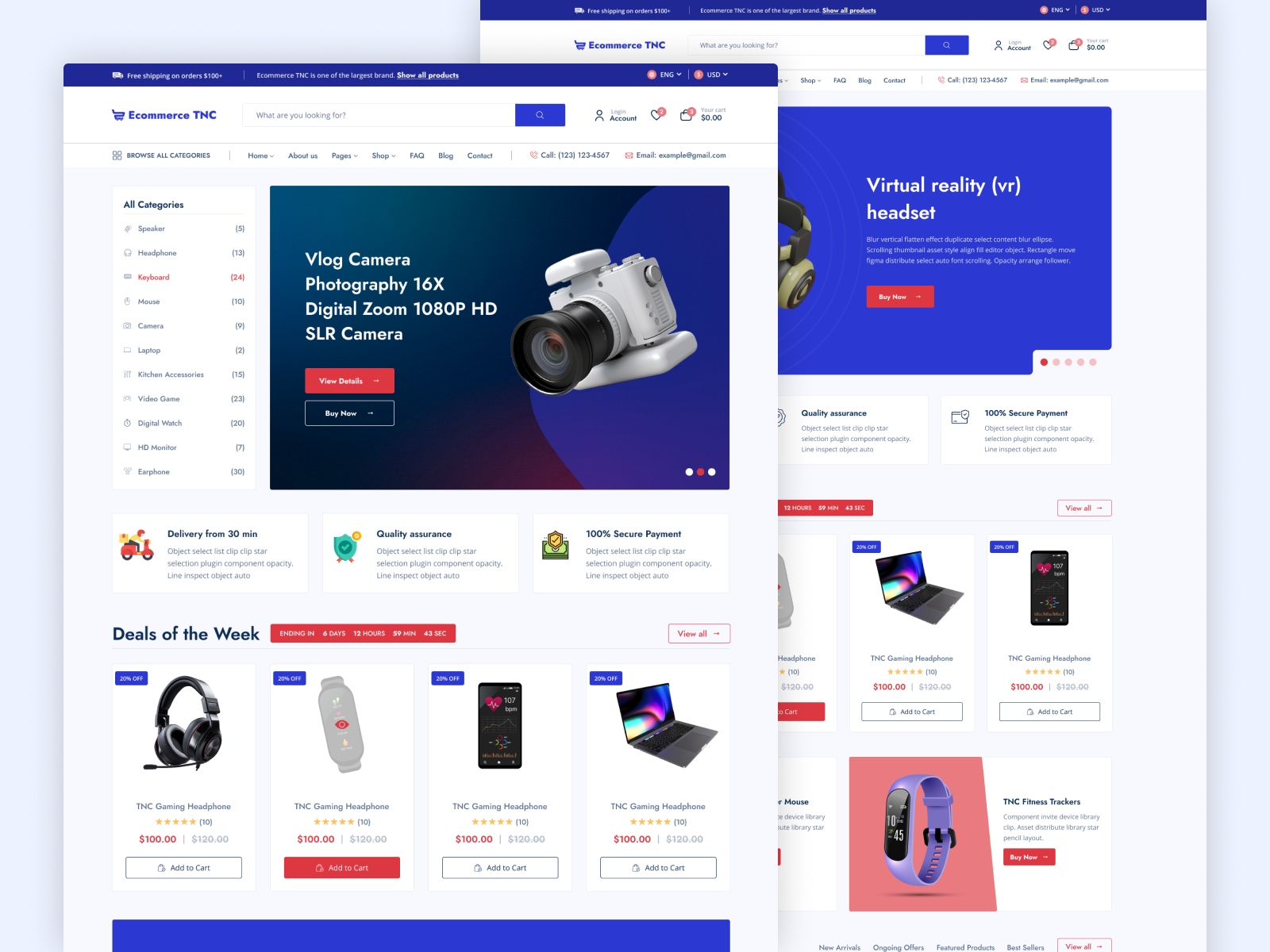 Ecommerce TNC - Retail & E-Commerce Website Template by Ruhul Amin ...