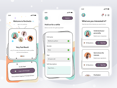 Personality Test App by Sulton handaya for Pelorous on Dribbble