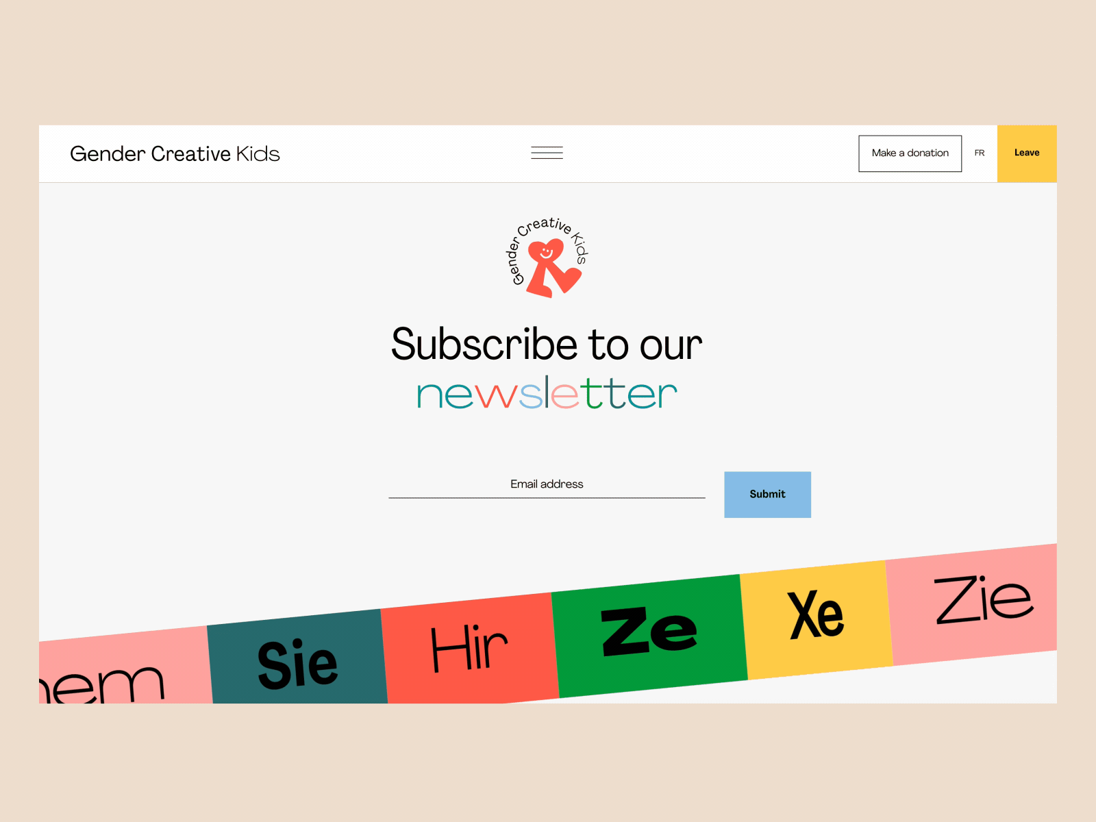 Gender Creative Kids - Website by kffein on Dribbble