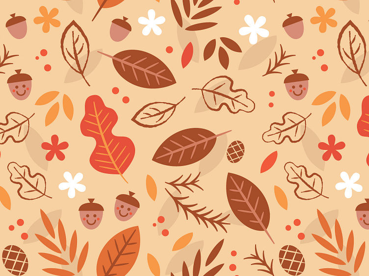 Fall Foliage Pattern by Tim Eggert on Dribbble