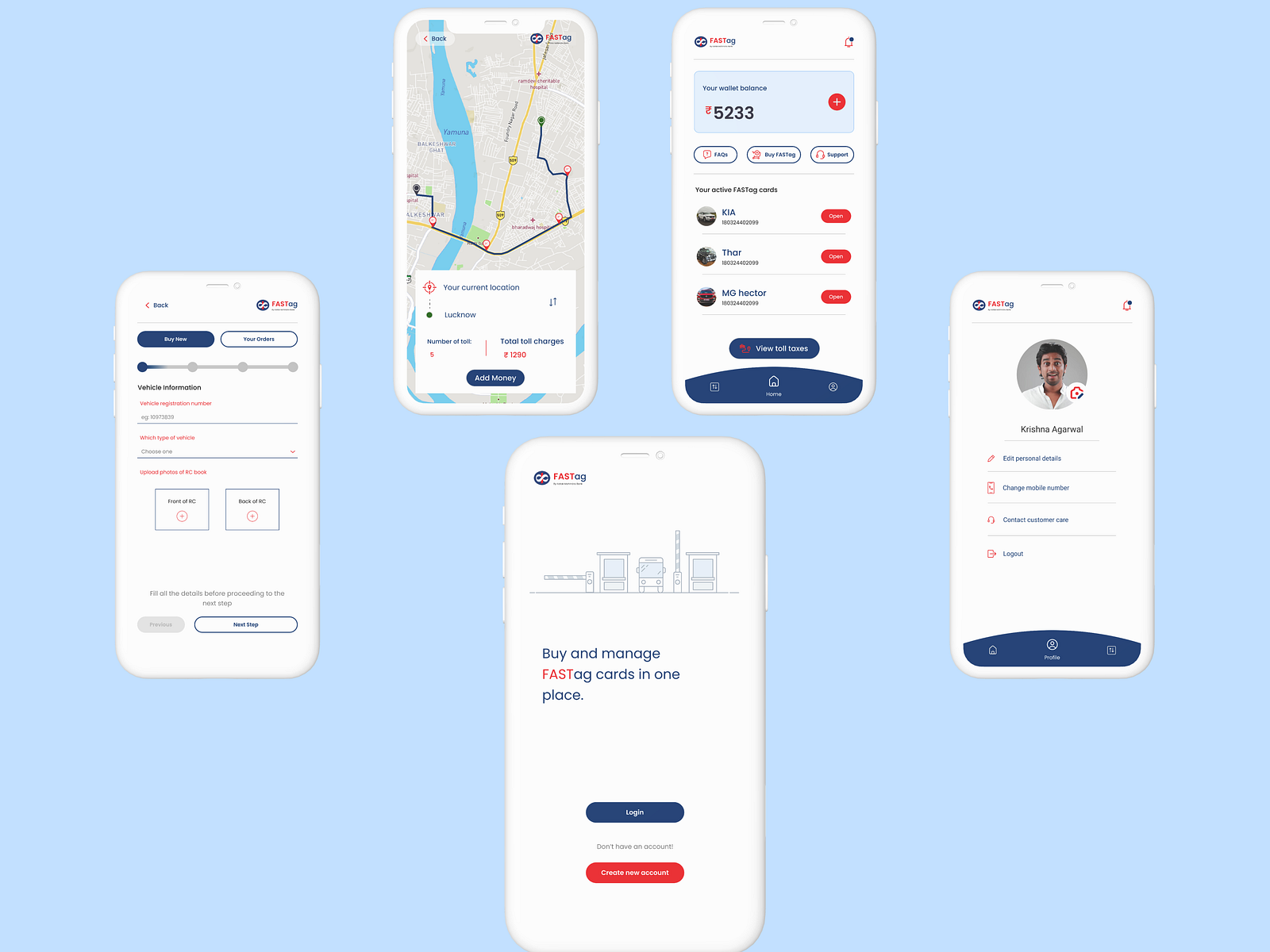 FASTag app by arnab_design on Dribbble