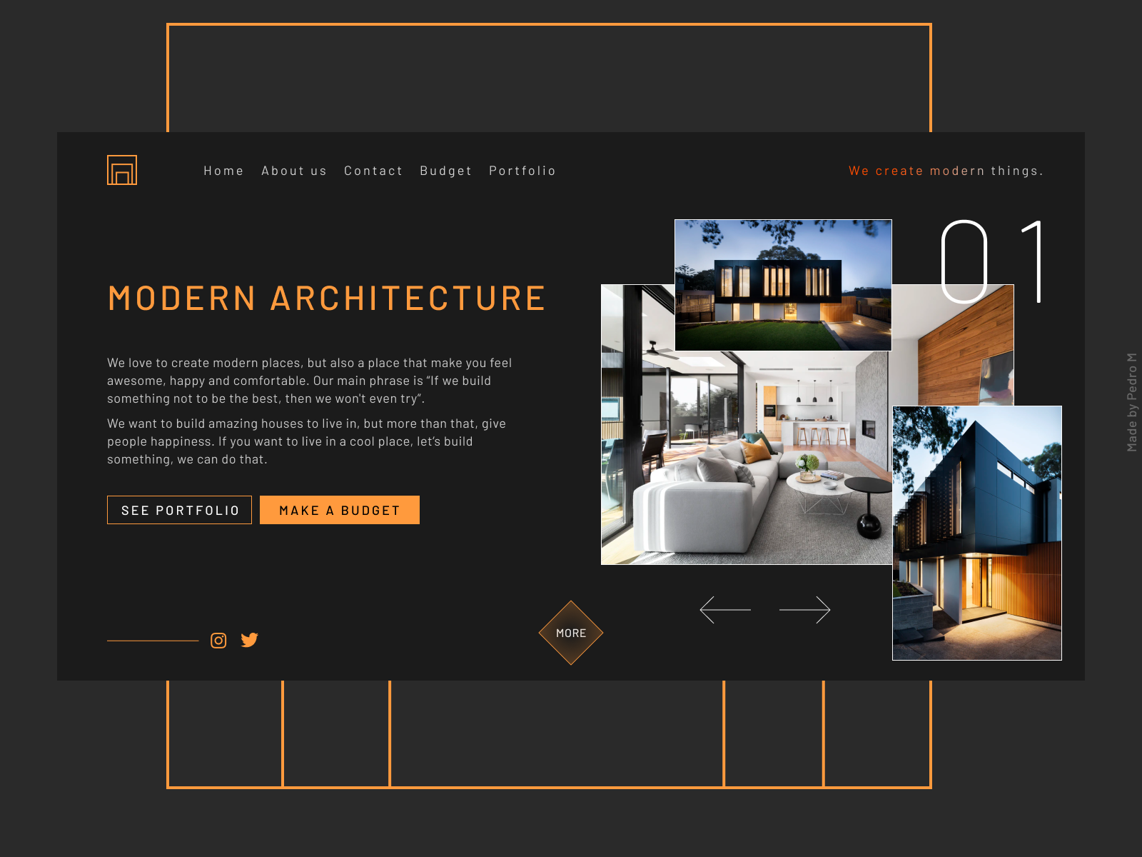 Architecture Interface Design Landing Page by Pedro Murilo on Dribbble