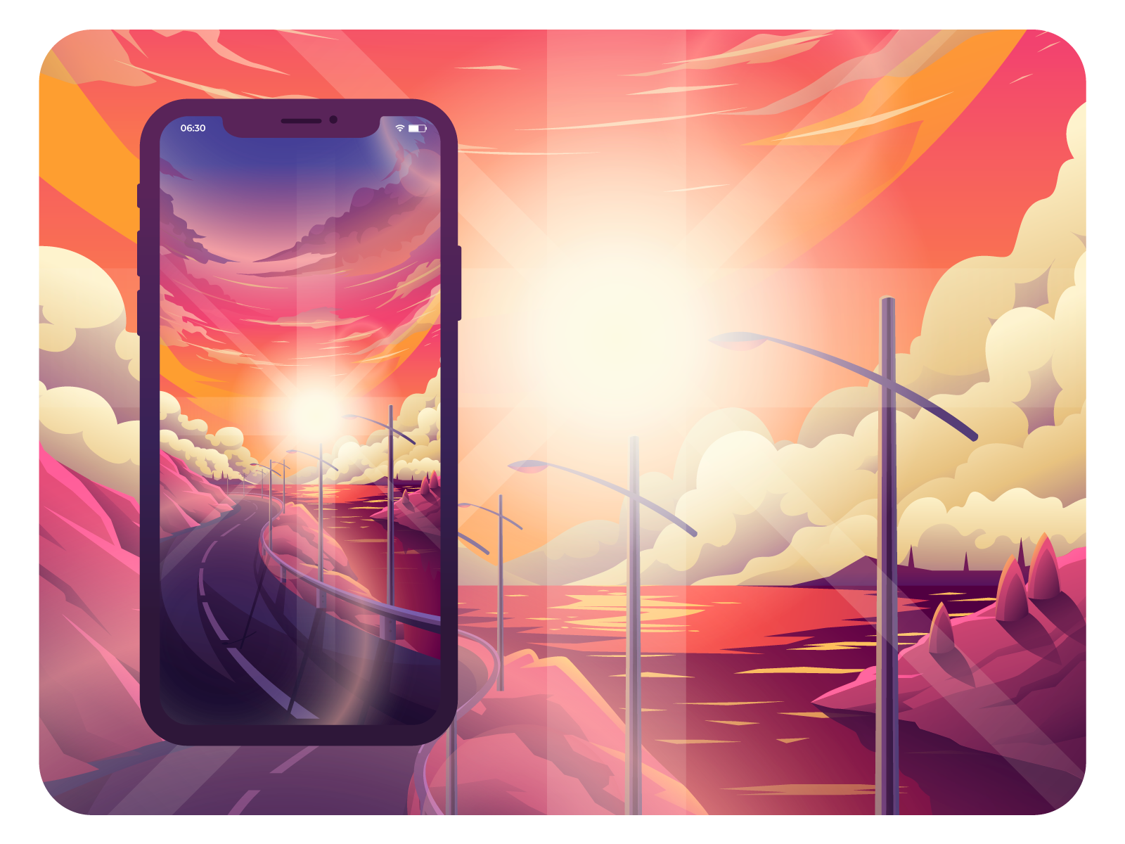 Scenery by Pixel True on Dribbble