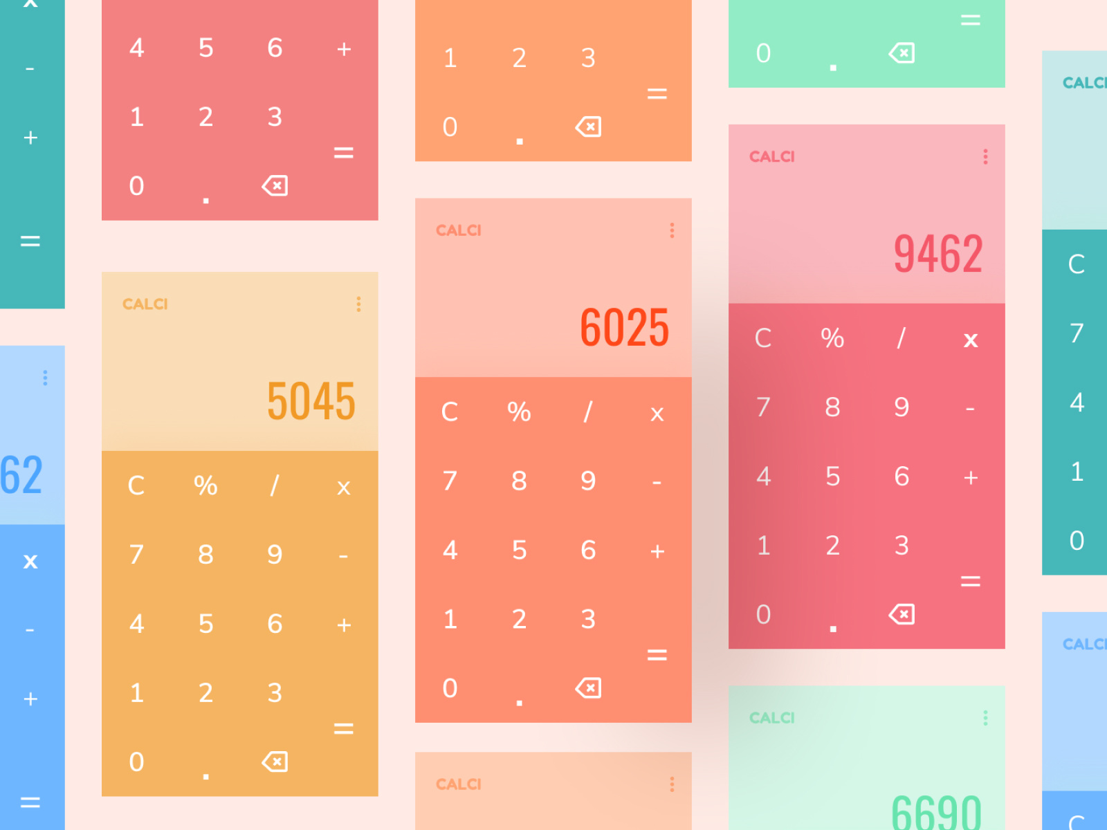 Colorful Calculators by Salman Khan on Dribbble