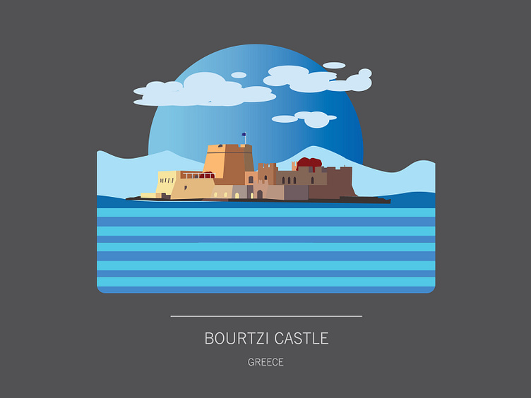 Bourtzi Castle by Apoorva Manu on Dribbble