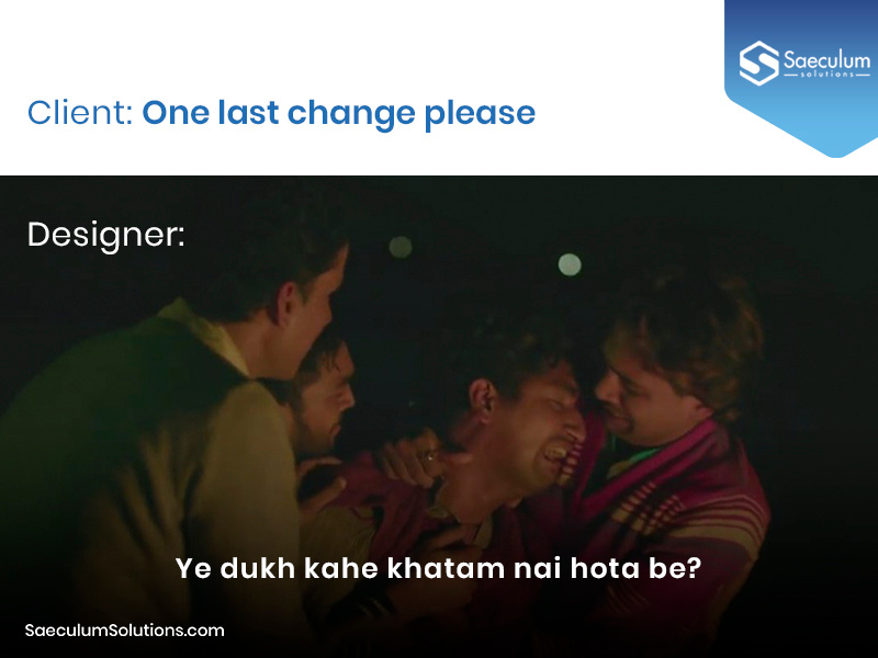 Client vs Designer by Saeculum Solutions Pvt Ltd on Dribbble