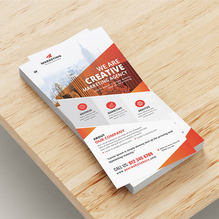Corporate DL Flyer Template by CodeGrape on Dribbble