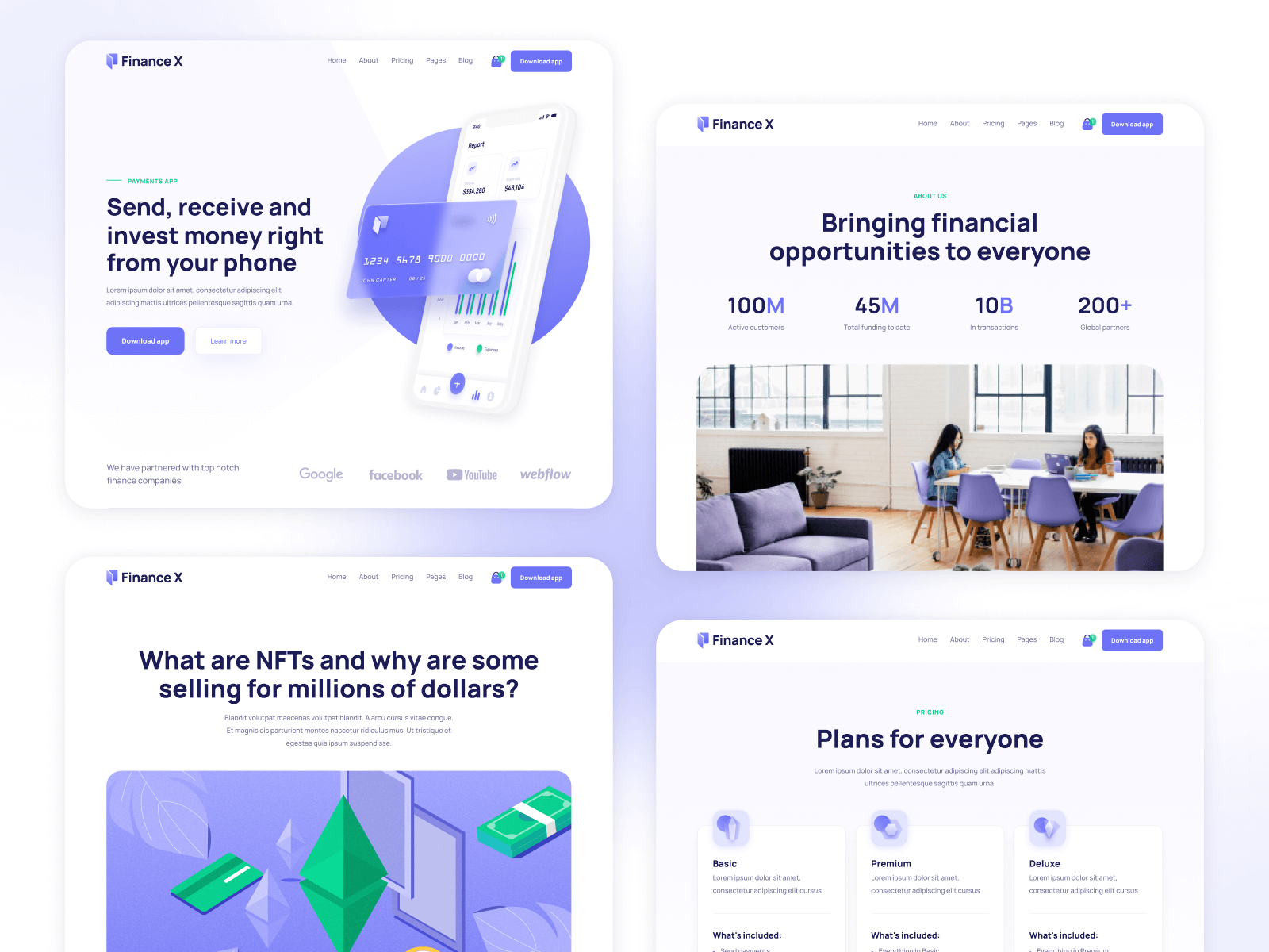All Pages - Finance X - Tech & Fintech Webflow Website Template by BRIX ...